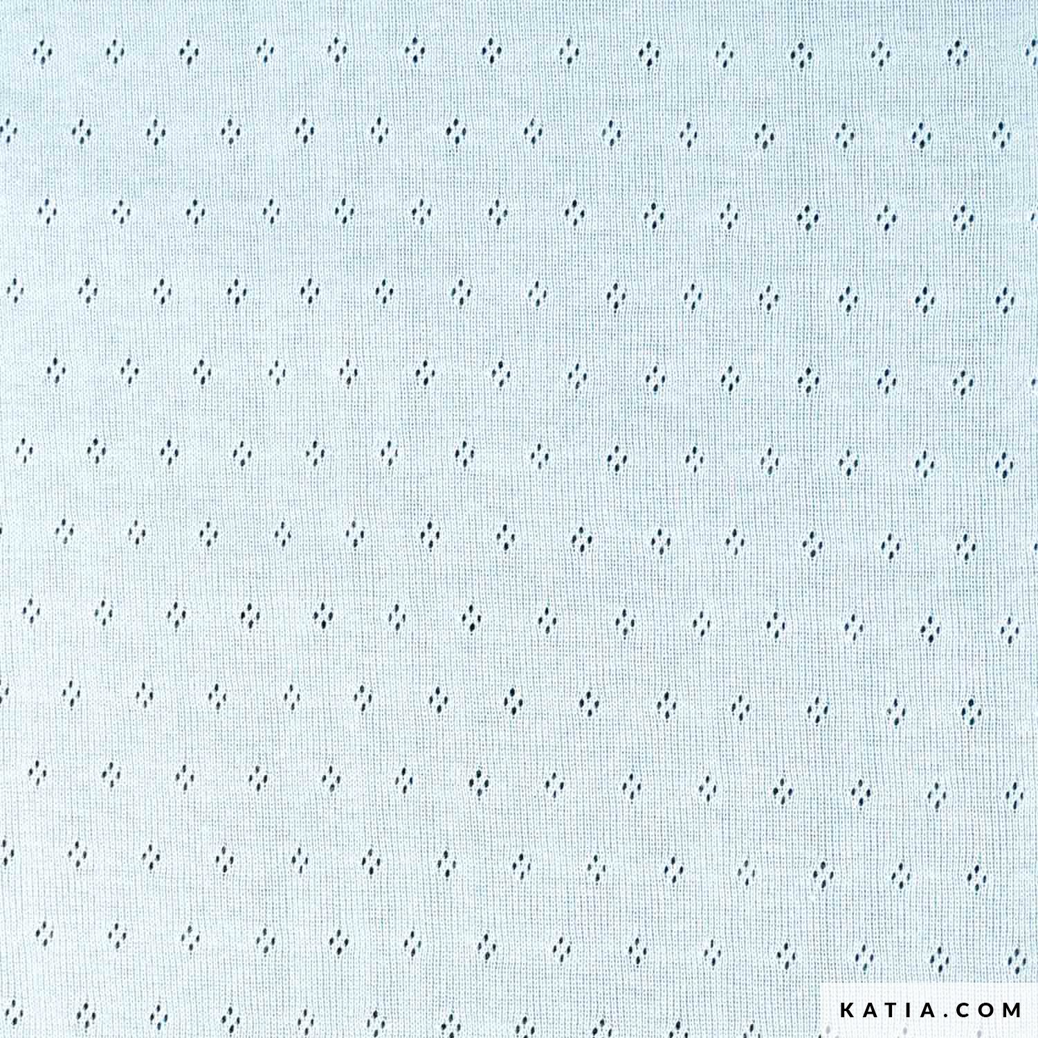 Openwork Baby Knit Fabric in Solid Baby Blue - Autumn / Winter | Katia.com