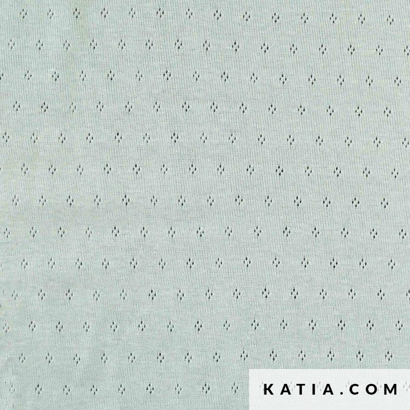 Openwork Baby Knit Fabric in Solid Baby Blue - Autumn / Winter | Katia.com