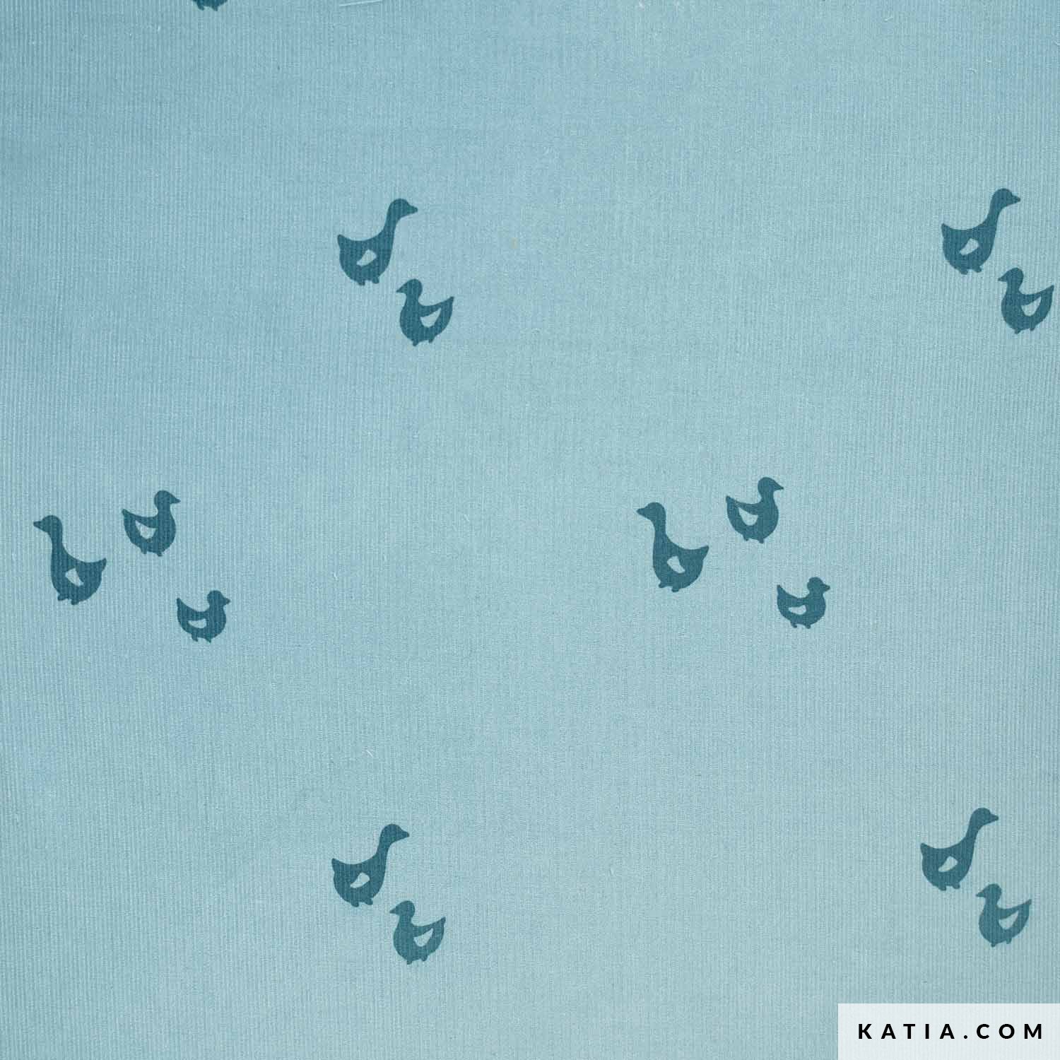Ducks Print on a Micro Corduroy Fabric - Autumn / Winter | Katia.com