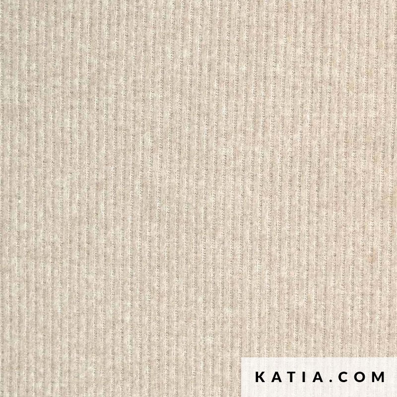 Ribbed Recycled Knit Fabric in Green Autumn Winter Katia