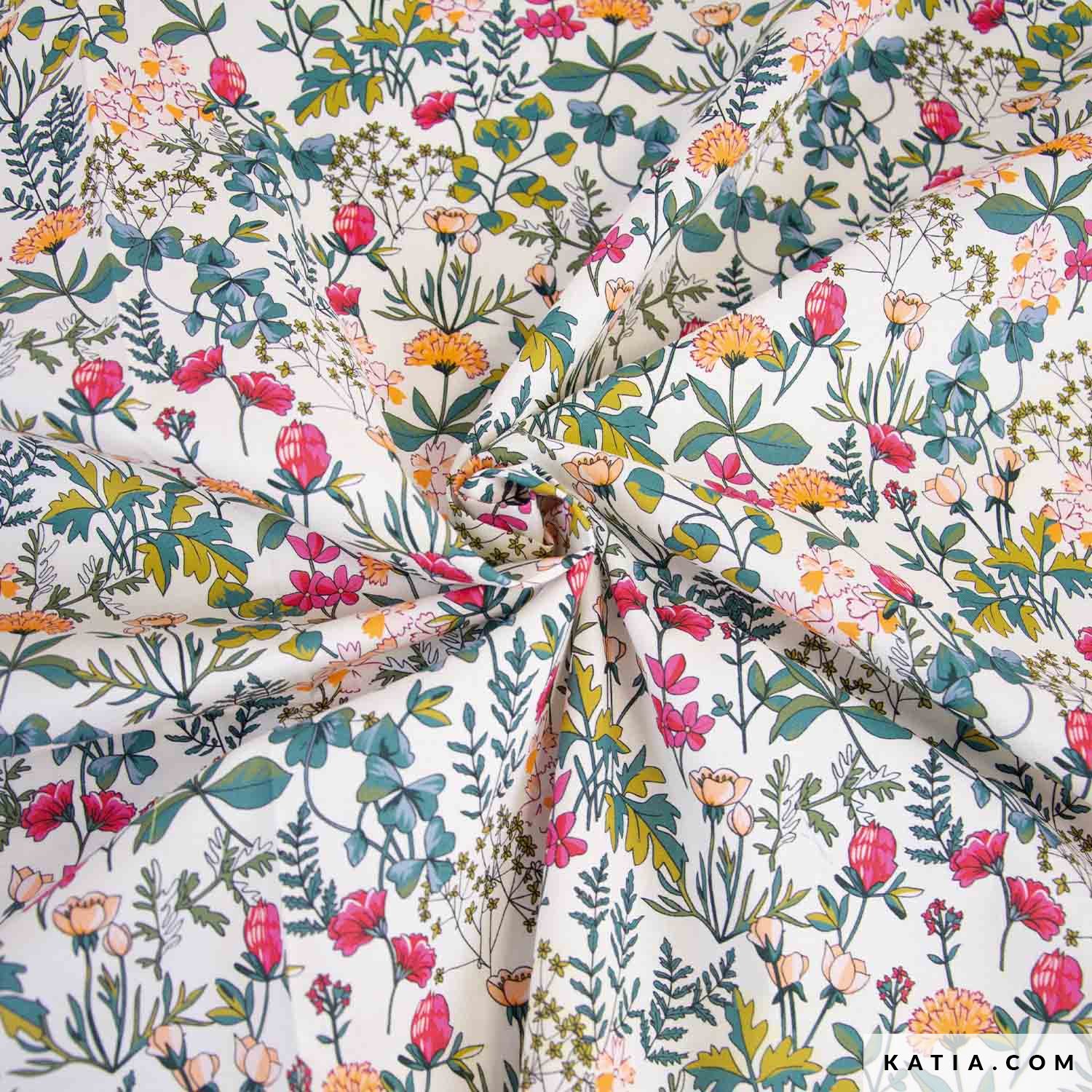 British Garden Light Cotton Poplin Fabric - Spring / Summer | Katia.com