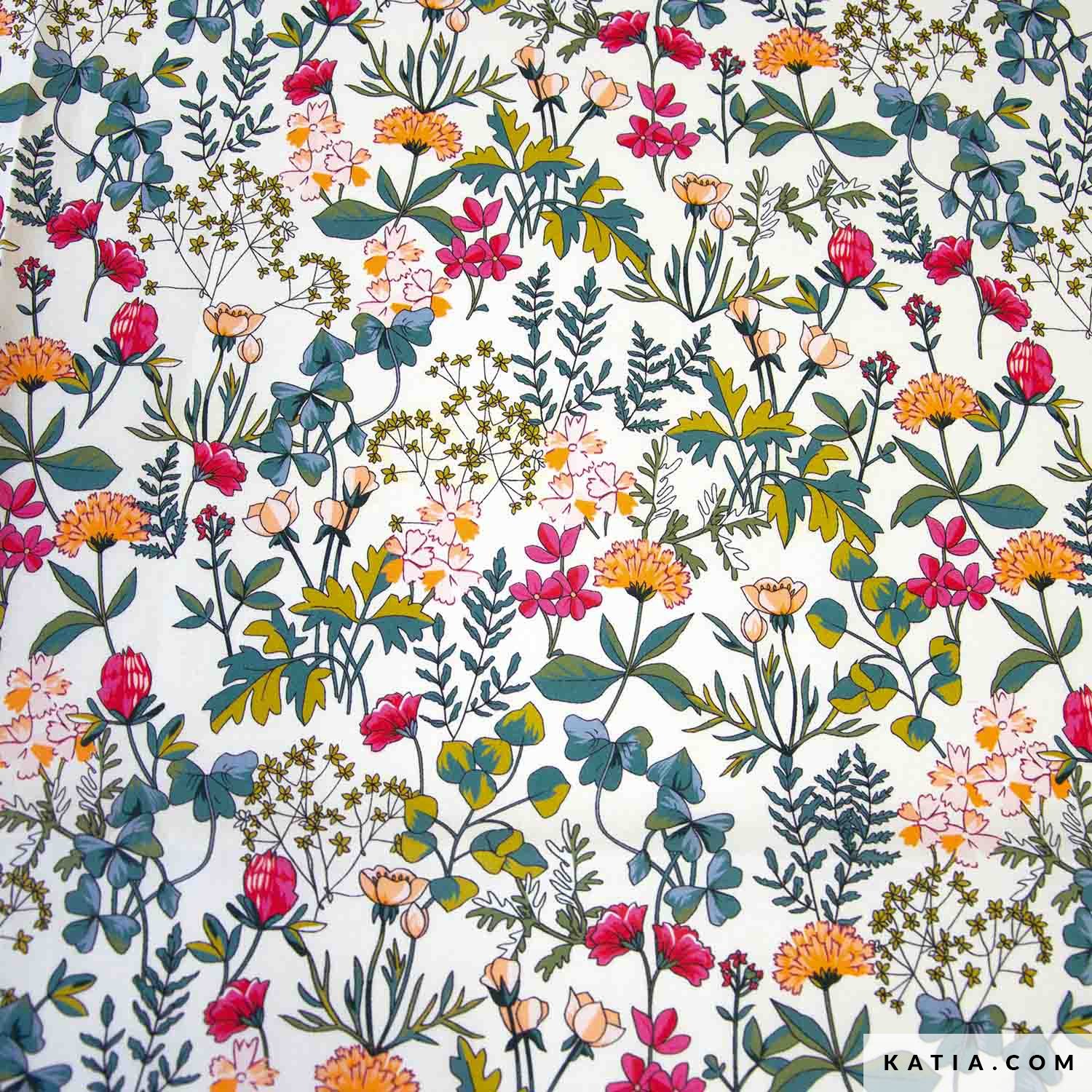 British Garden Light Cotton Poplin Fabric - Spring / Summer | Katia.com