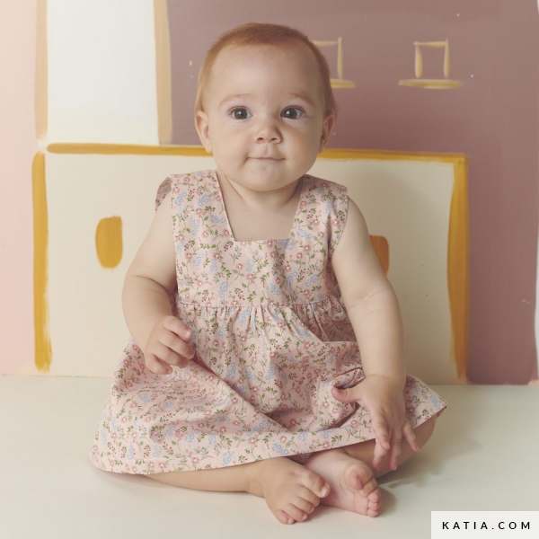 Poplin Light Rustic Pink Print katoenen stof - Lente / Zomer | Katia.com