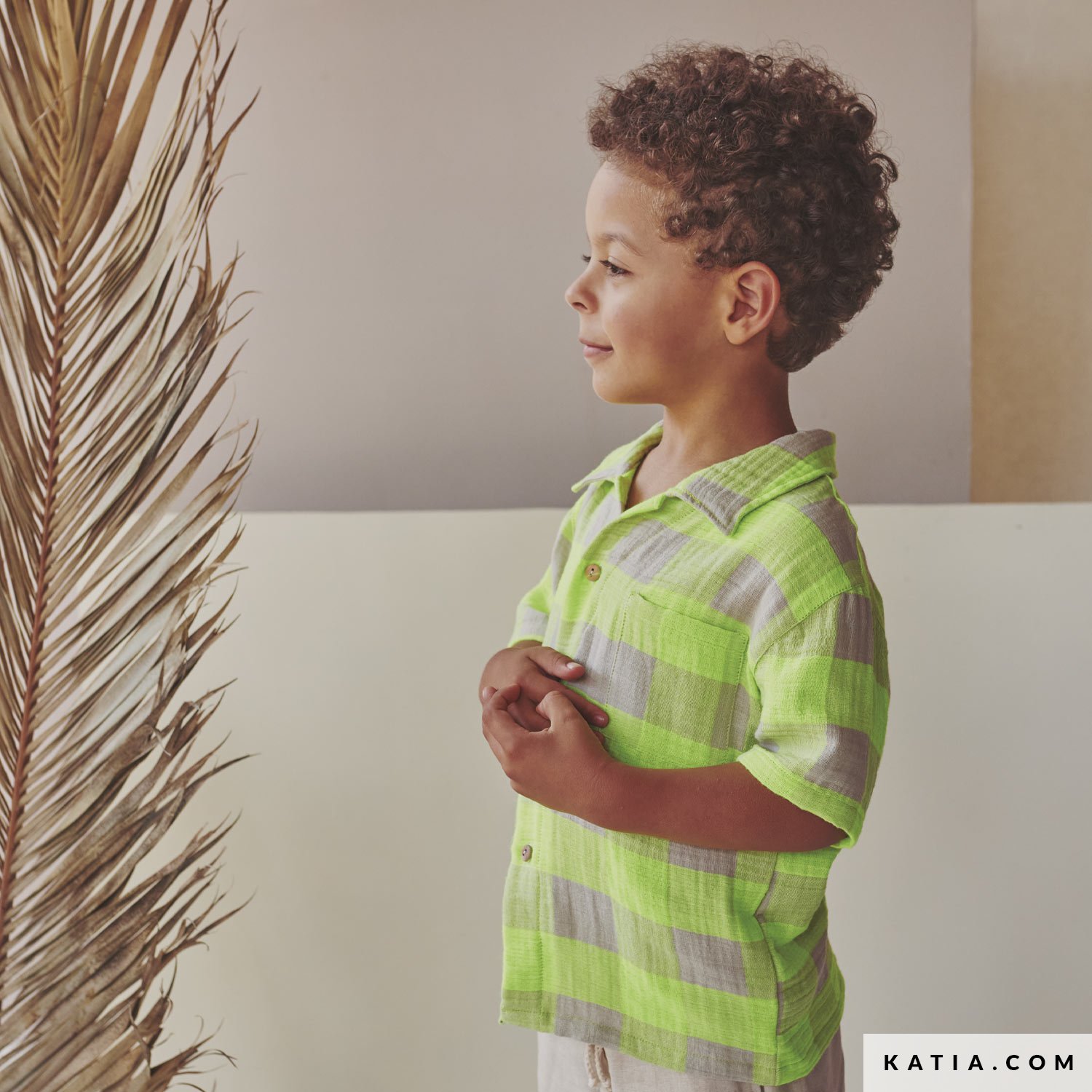 Neon & Linen Fluor Square muslin fabric - Spring / Summer | Katia.com