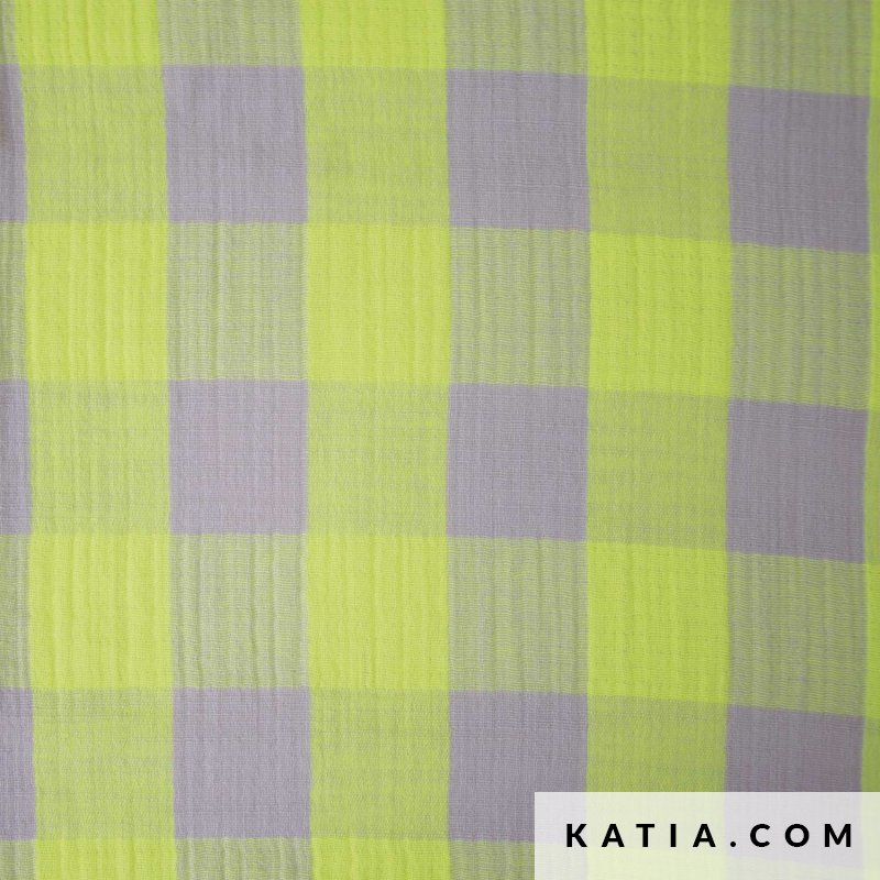 Neon & Linen Fluor Square muslin fabric - Spring / Summer | Katia.com
