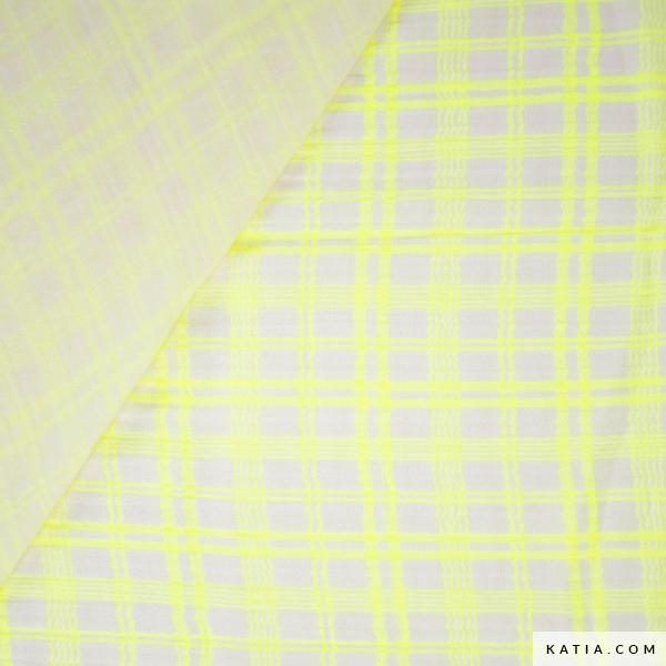 Neon & Cream Neon Plaid muslin fabric - Spring / Summer | Katia.com