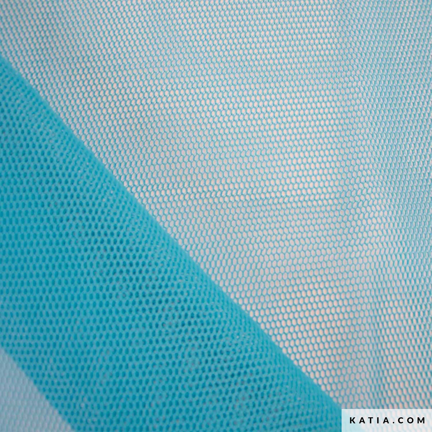 3D Mesh Stof in turquoise - | Katia.com
