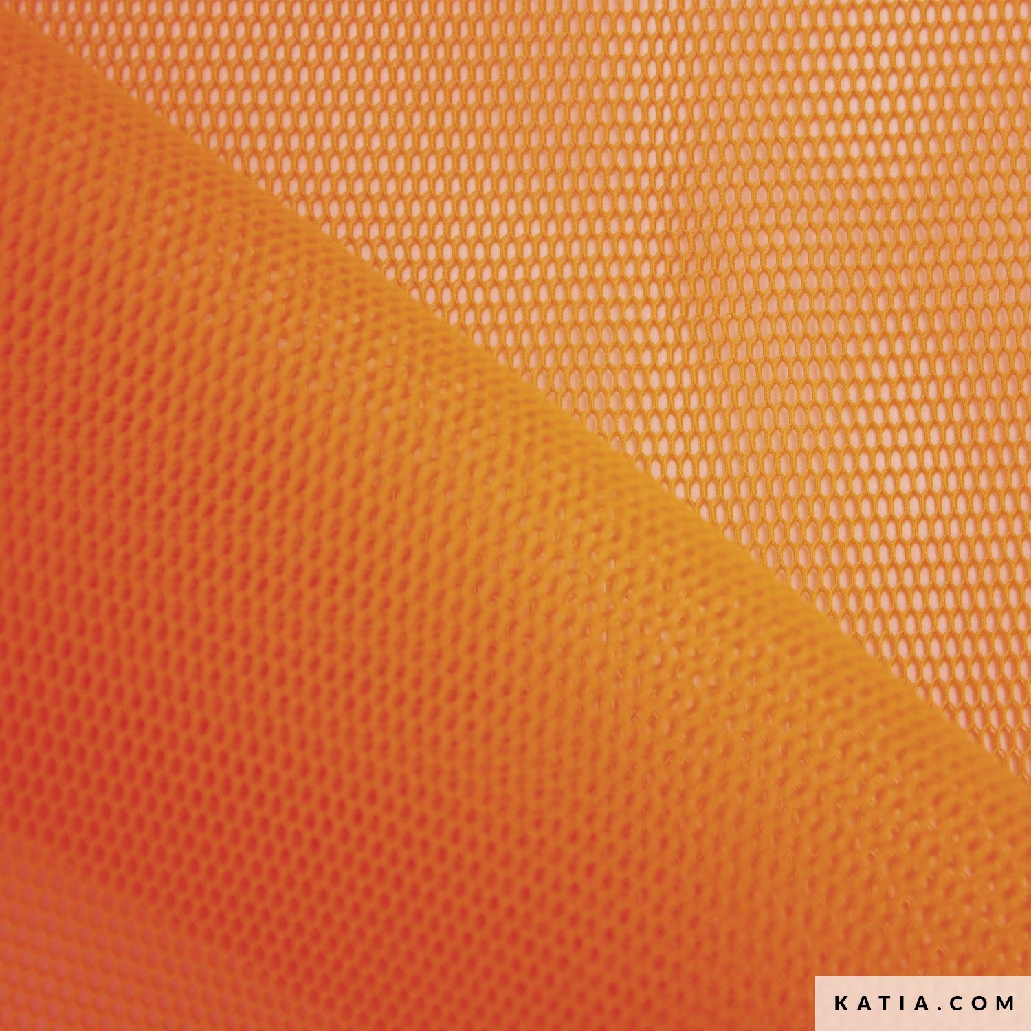 Neon Orange 3D Mesh fabric - Spring / Summer | Katia.com
