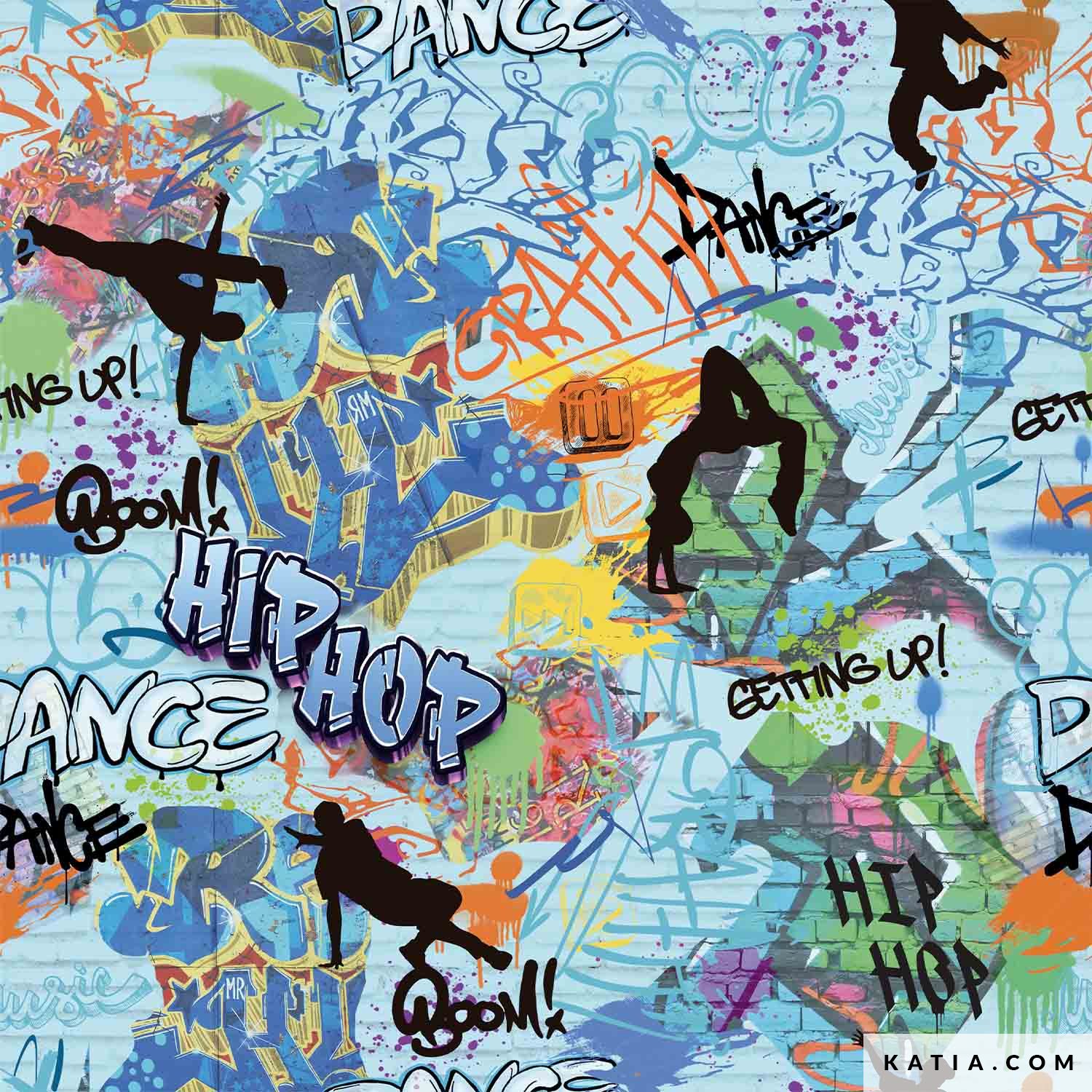 Hip Hop PU Laminated Cotton fabric - | Katia.com