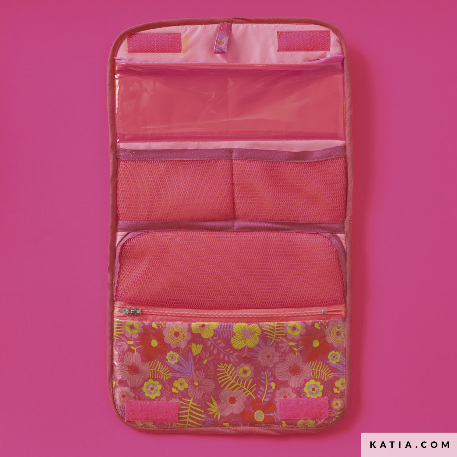 Tropical Fuchsia PU Laminated Cotton fabric - | Katia.com