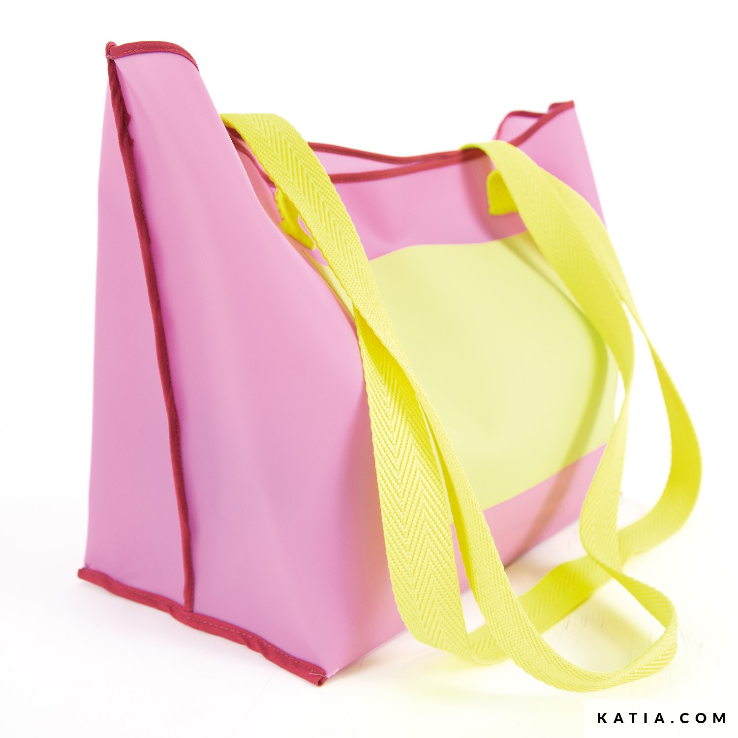 Lime yellow PVC laminated material - | Katia.com