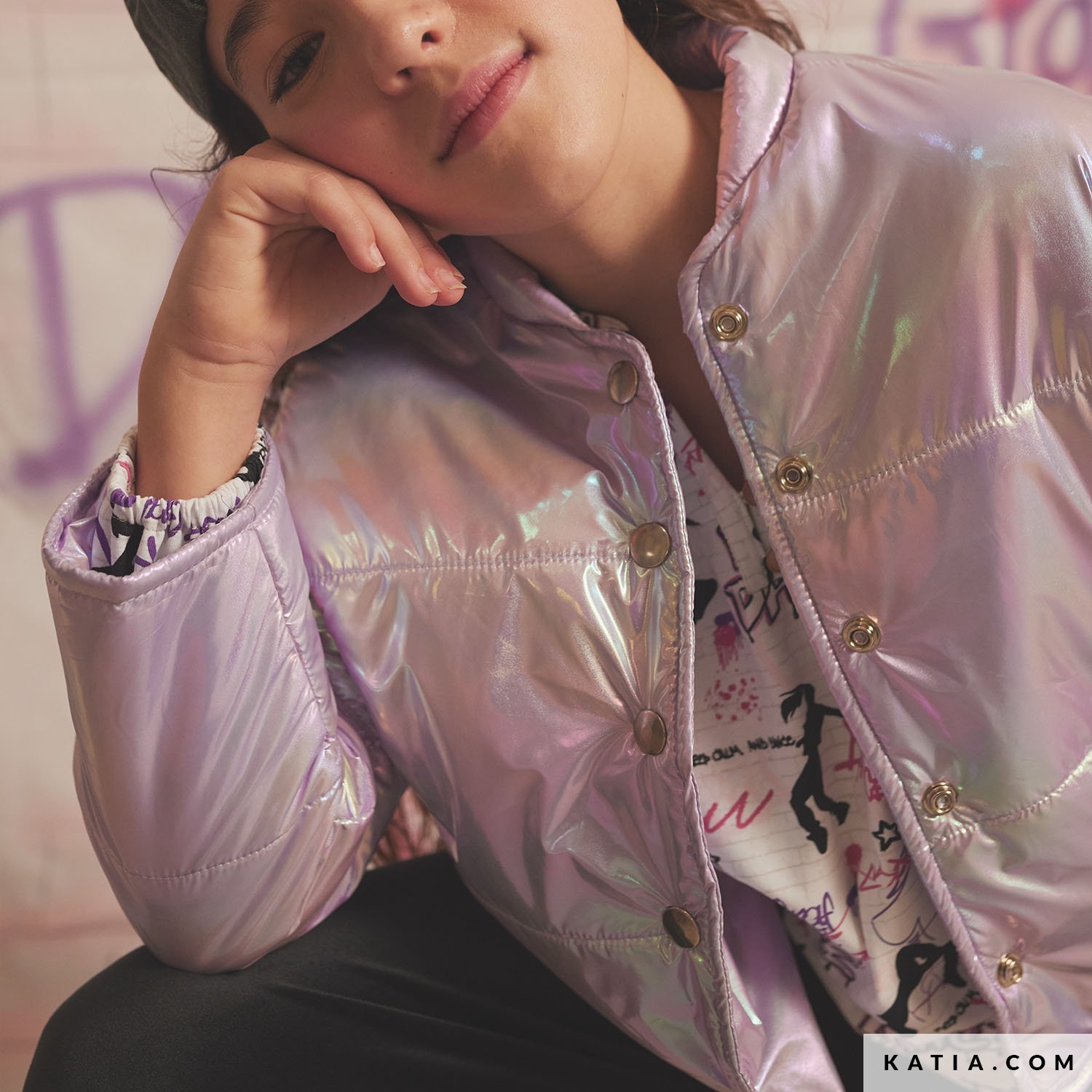 Tela iridiscente acabado tornasol en color lila - Otoño / Invierno ...