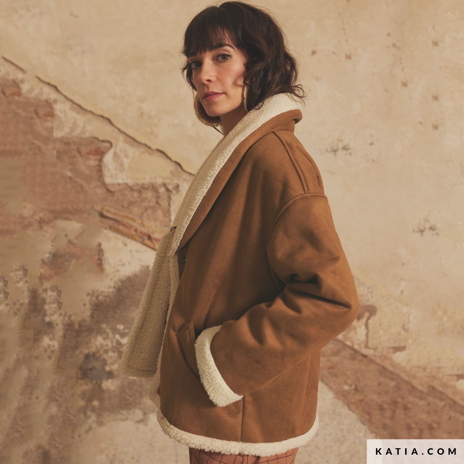 Camel double-sided imitation suede with sheepskin - Autumn / Winter ...