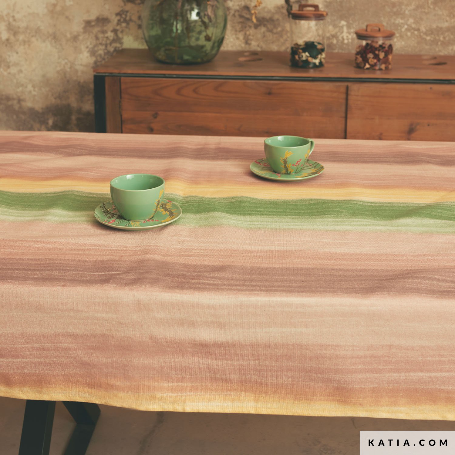 Striped recycled canvas fabric - | Katia.com