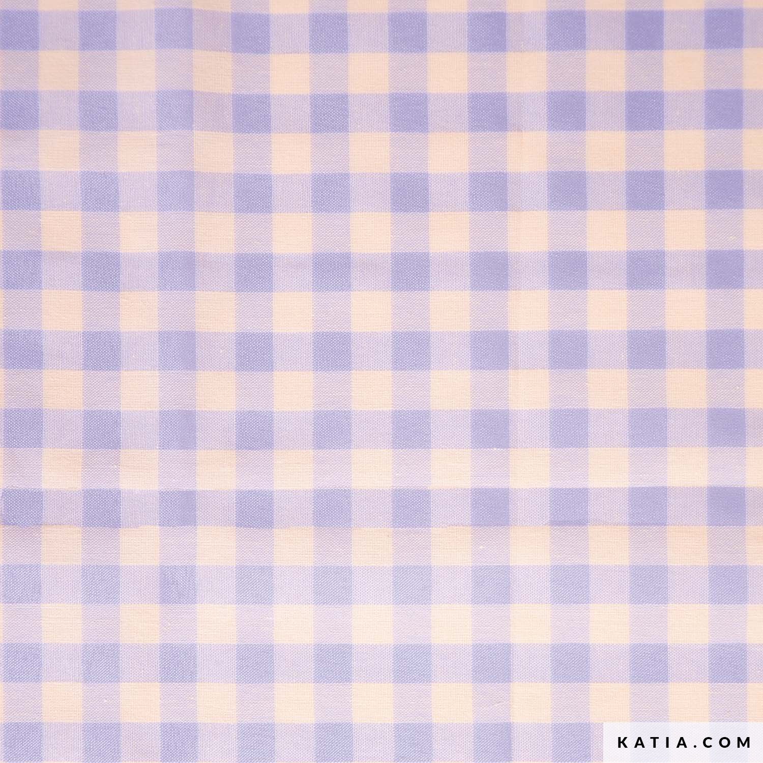 Lilac and Pink Two-toned Vichy Gingham Fabric - | Katia.com