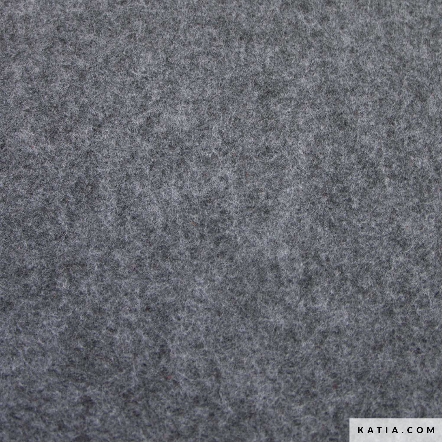 Fieltro 100 % reciclado por metros en color gris oscuro - | Katia.com
