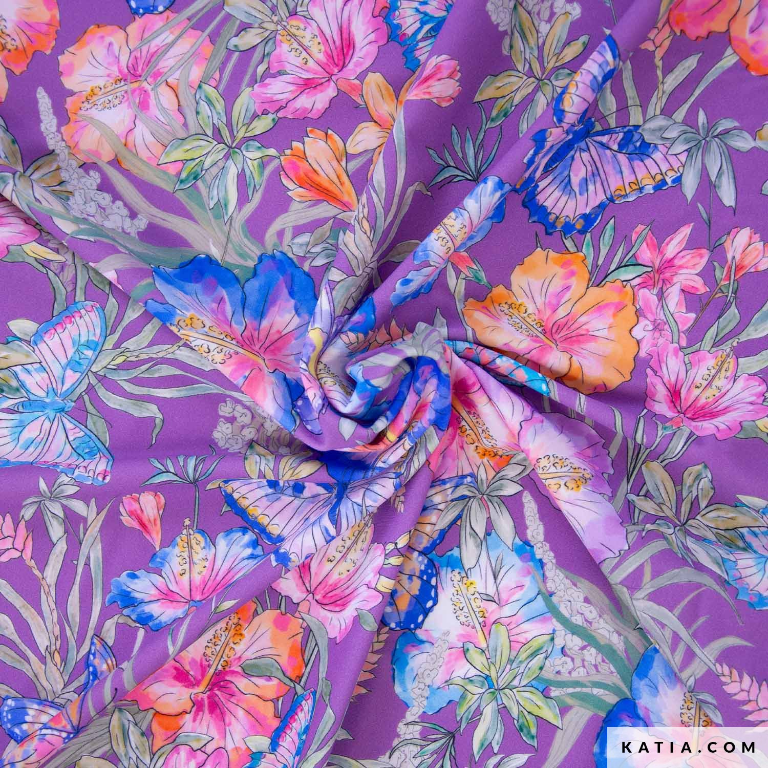 Amazonia Butterfly print swim fabric - Spring / Summer | Katia.com
