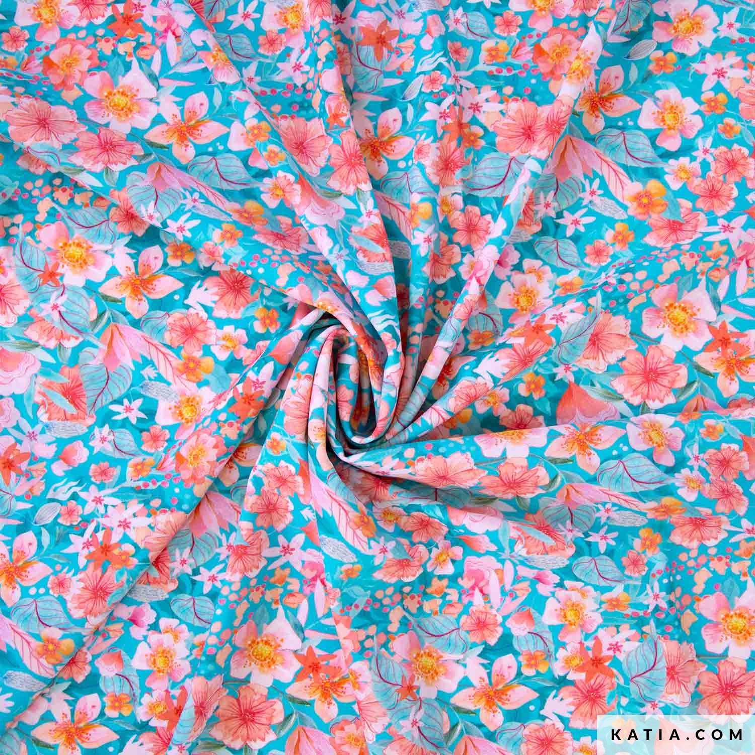 Darwin Flora print swim fabric - Spring / Summer | Katia.com