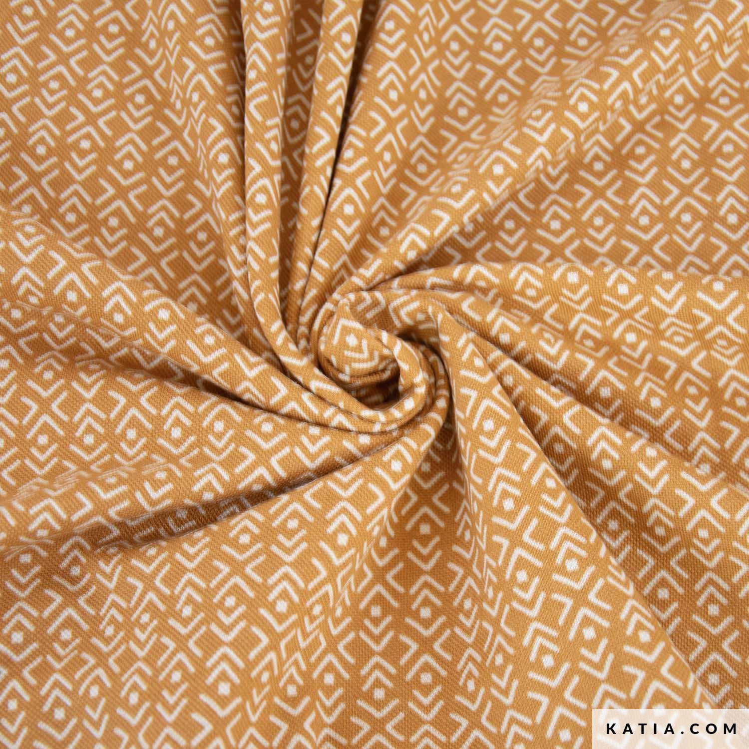 Geo Africa Cotton Piqué Fabric - Spring / Summer | Katia.com
