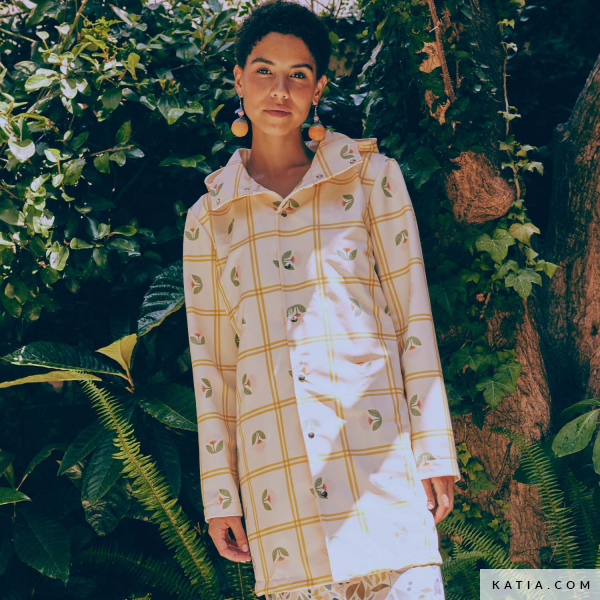 Tuscan Rain Print Raincoat PU Waterproof Fabric - Spring / Summer ...
