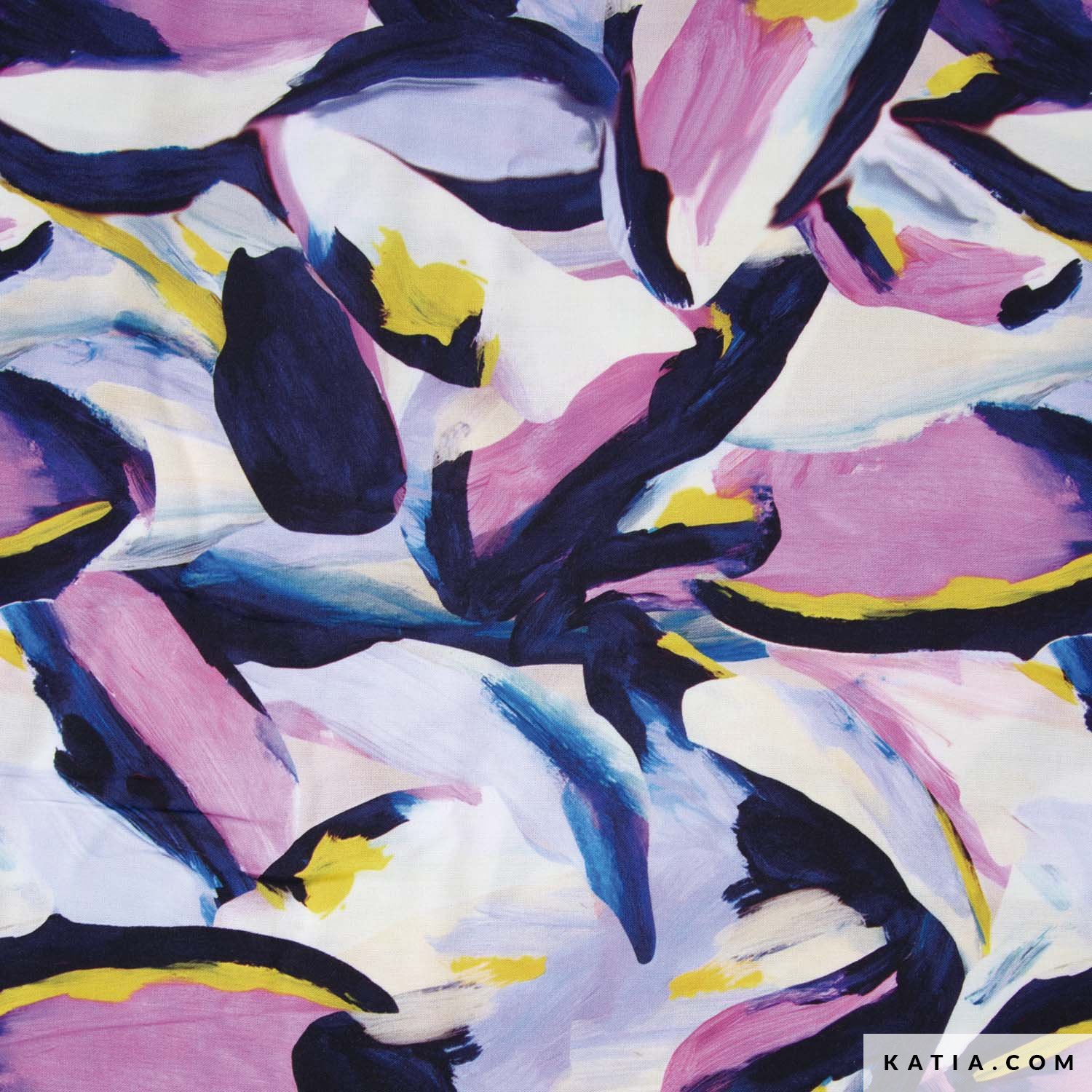Lilac Butterfly Challis Rayon viscose fabric - Spring / Summer | Katia.com
