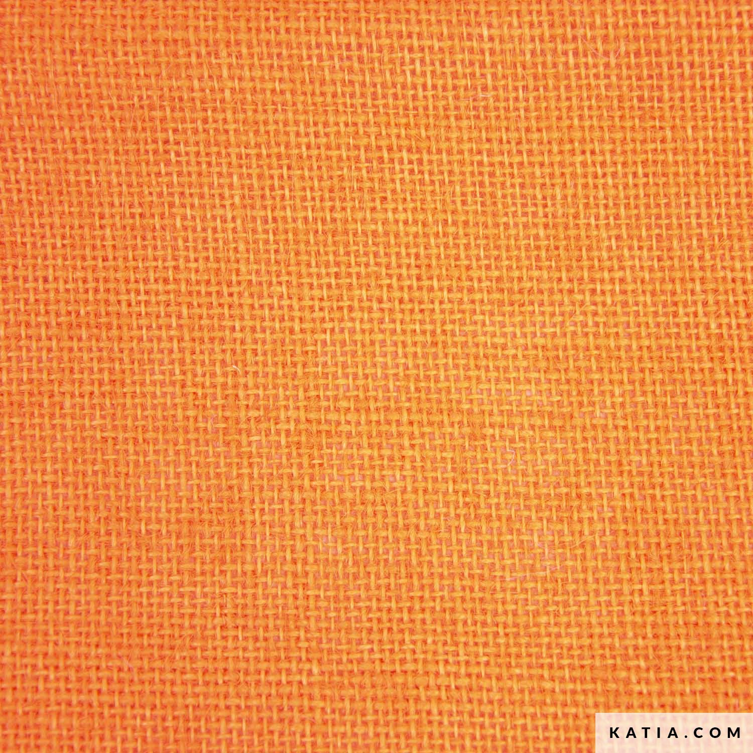 Tela de arpillera de yute en color naranja - | Katia.com