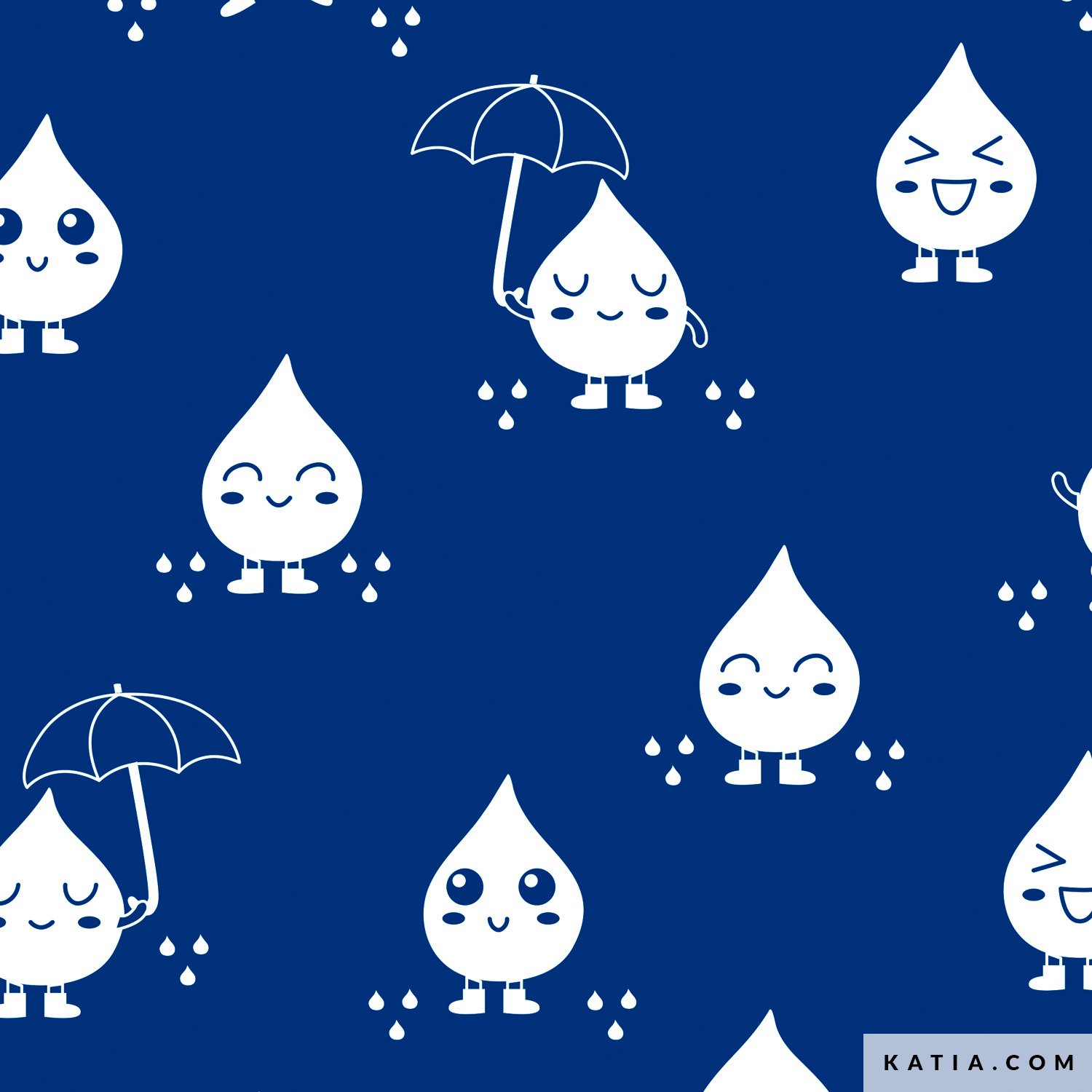 Kawaii Rain Magic Print Raincoat PU waterproof fabric - Autumn / Winter ...
