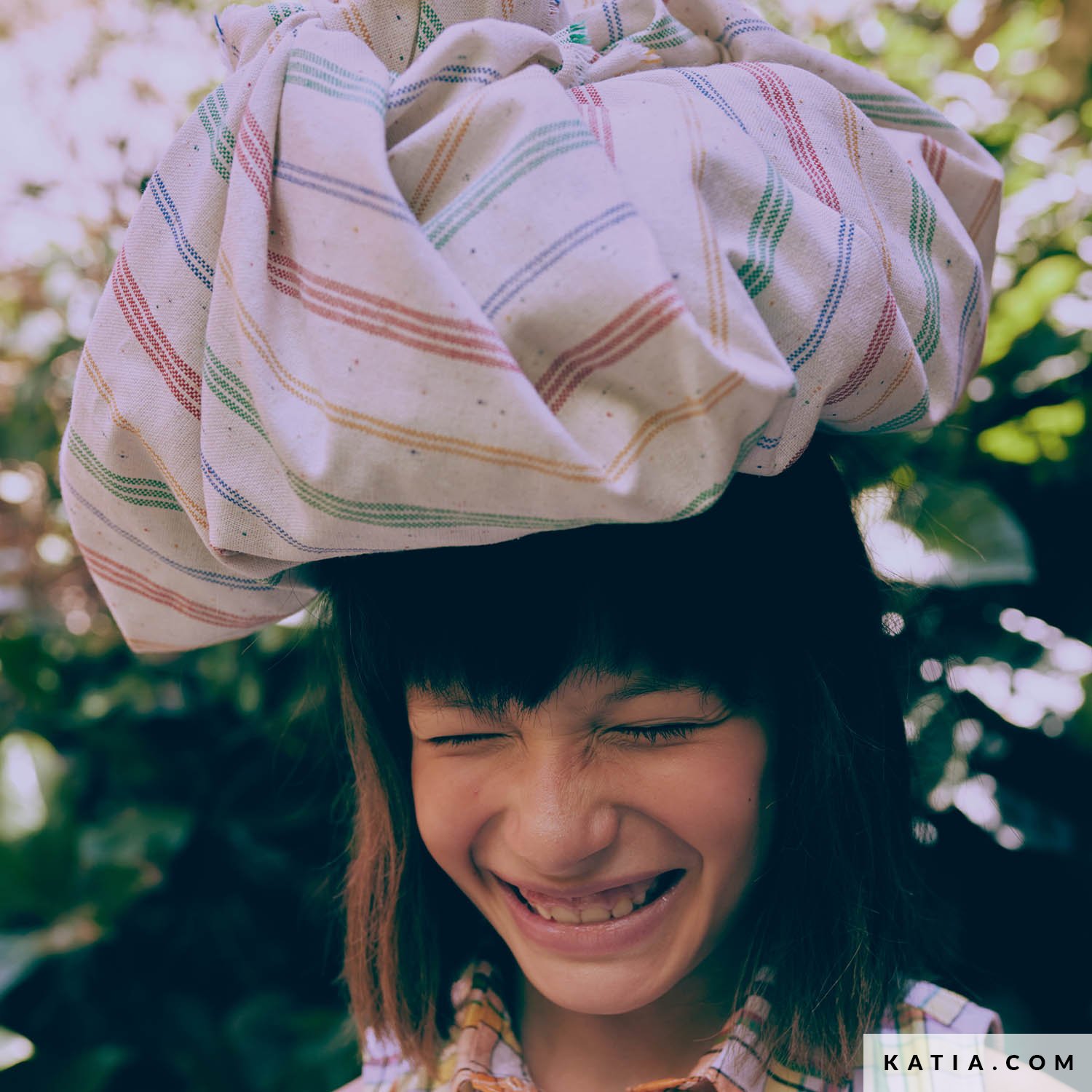 Multiple Tweed Stripes Recycled Canvas Fabric - Spring / Summer | Katia.com