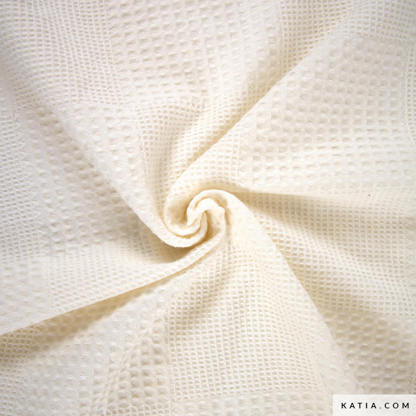 Ecru Patchwork Design Honeycomb Fabric - Spring / Summer | Katia.com