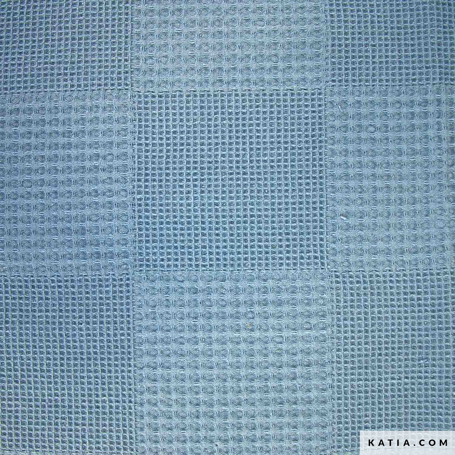 Tela nido de abeja con diseño Patchwork en color azul - Primavera ...