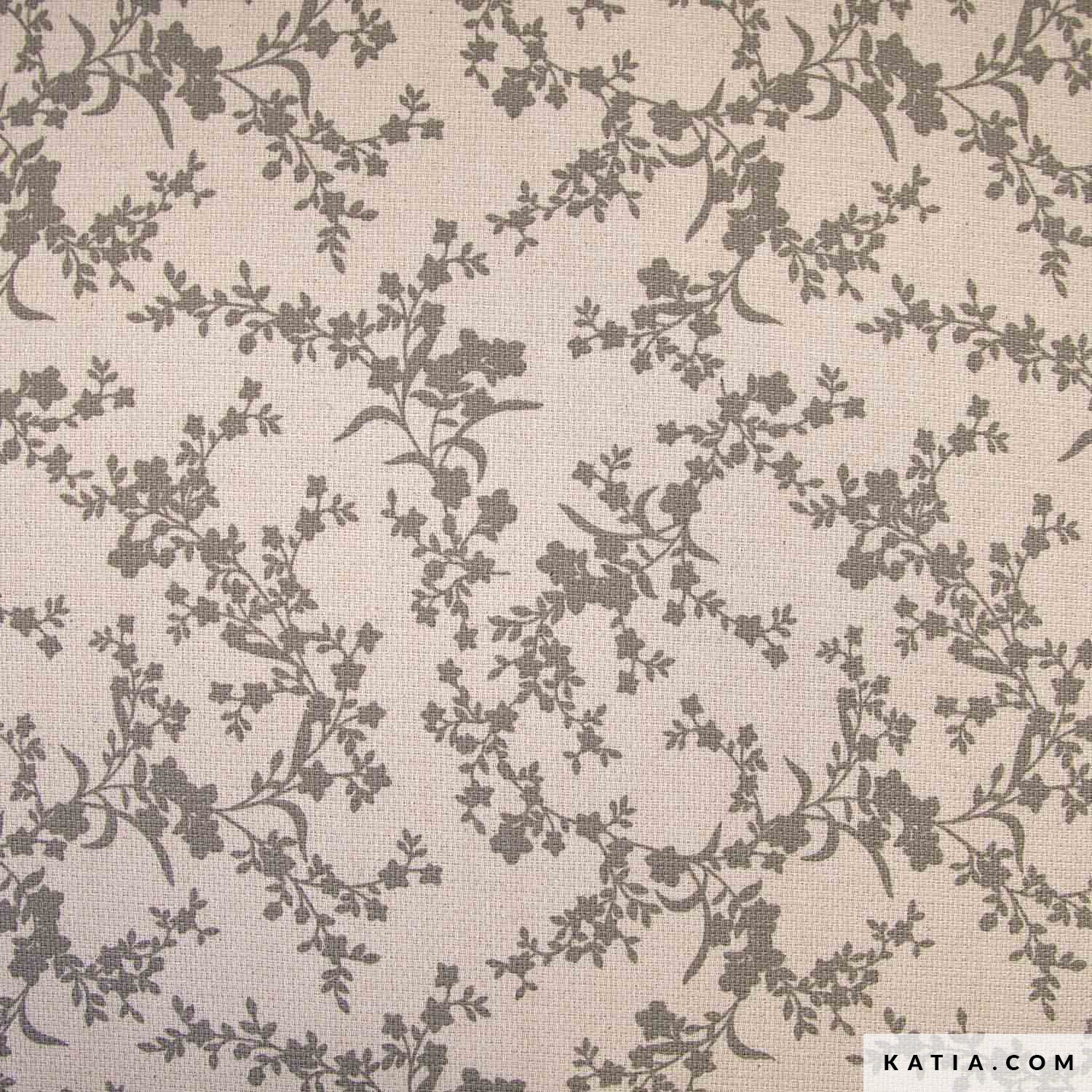 Tissu en toile de lin et coton recyclé à motifs floraux - Printemps ...