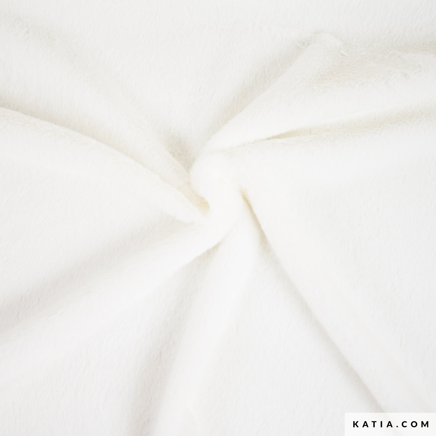 White short-pile faux fur polar fleece fabric - Autumn / Winter | Katia.com