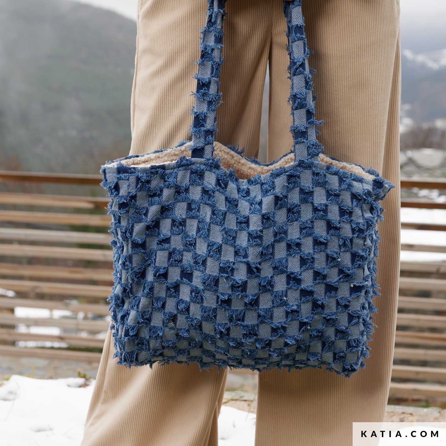 Chess Board denim fabric - Autumn / Winter | Katia.com