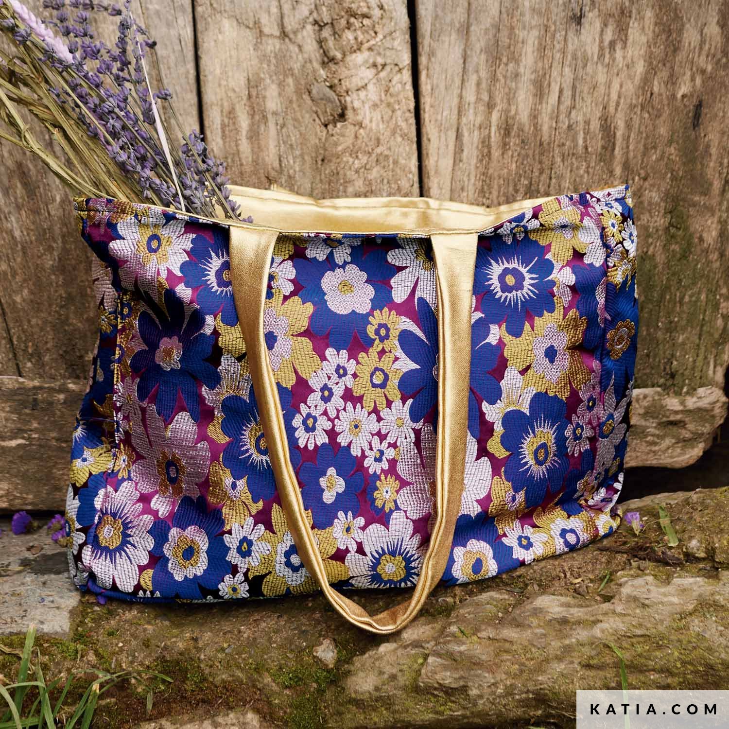 Blue & Purple brocade fabric - Autumn / Winter | Katia.com