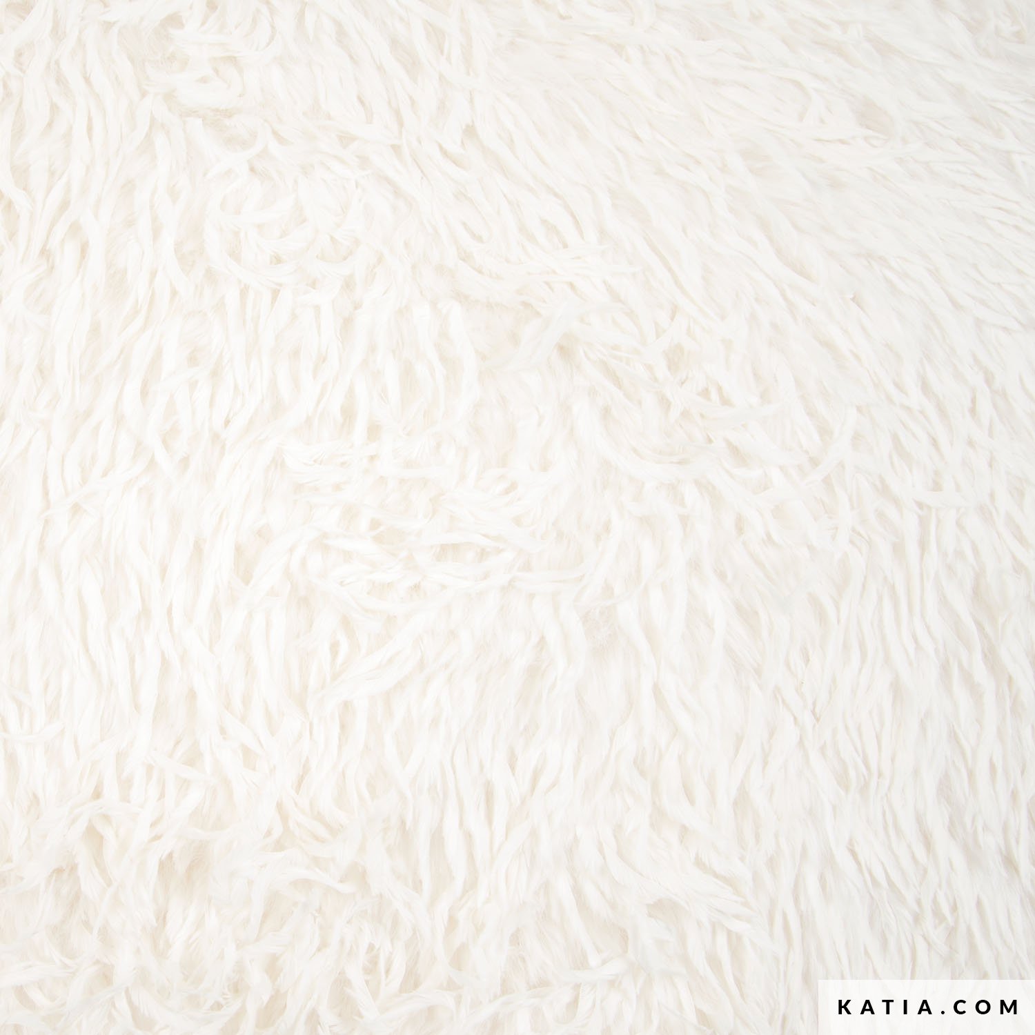 Tela de pelo vegano Feather Hair Ivory - Otoño / Invierno | Katia.com
