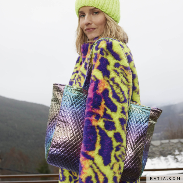 Neon animal print faux fur fabric - Autumn / Winter | Katia.com