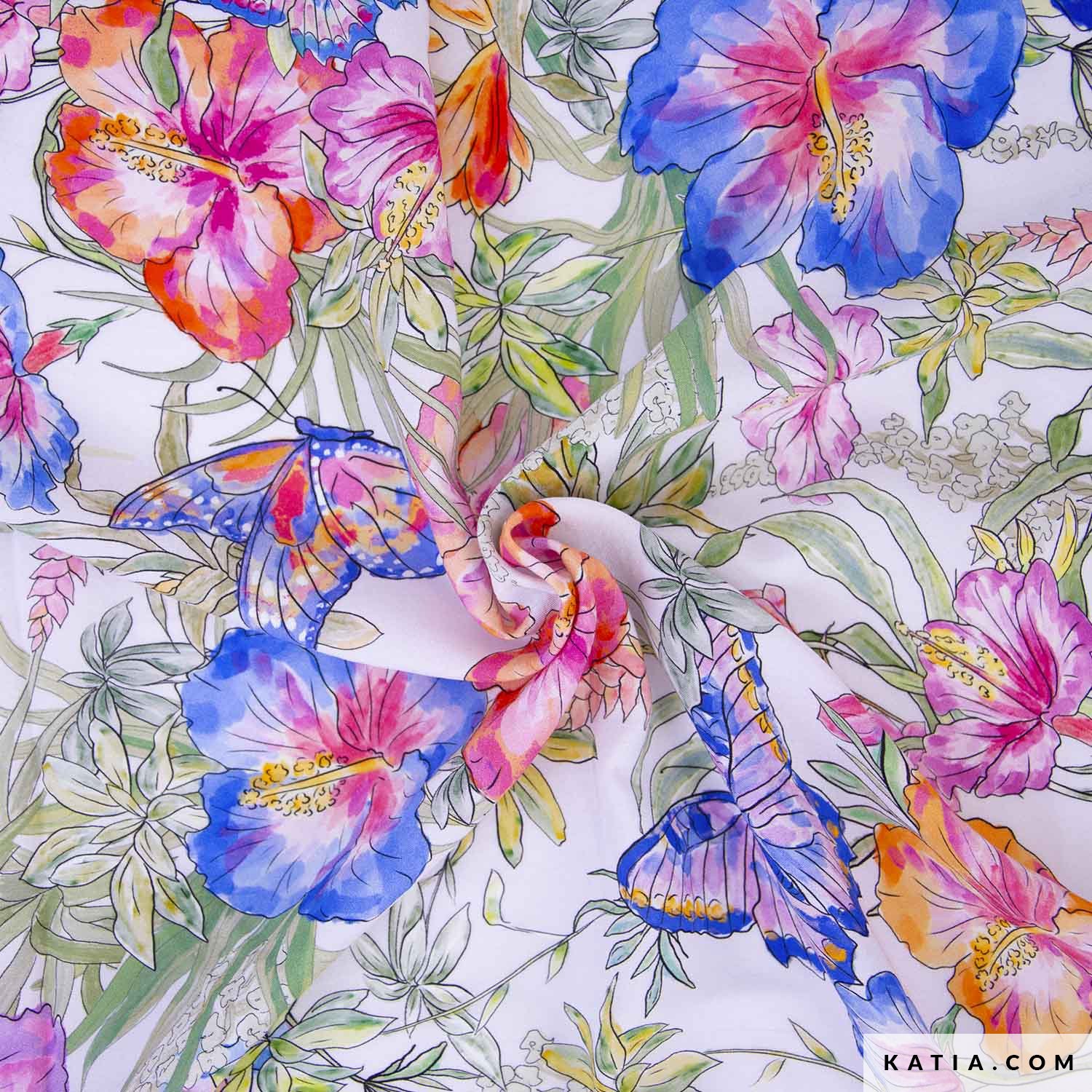 Amazonia Butterfly viscose fabric - Spring / Summer | Katia.com