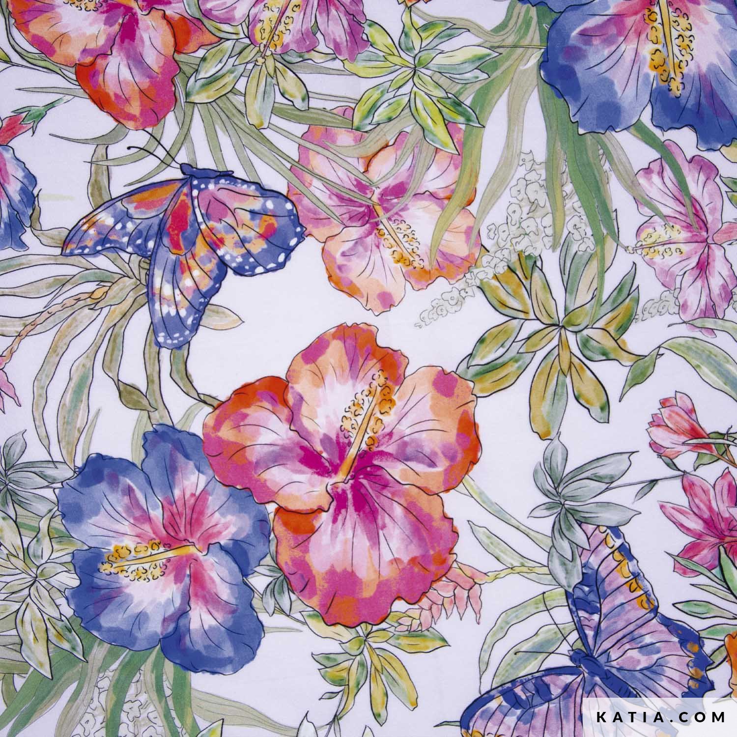 Amazonia Butterfly viscose fabric - Spring / Summer | Katia.com
