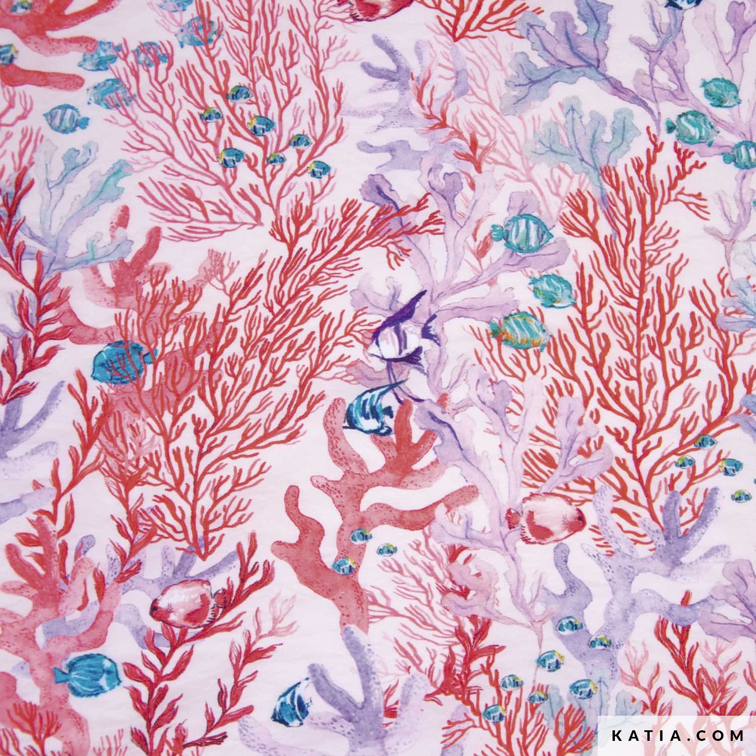 Red Seabed rayon fabric - Spring / Summer | Katia.com