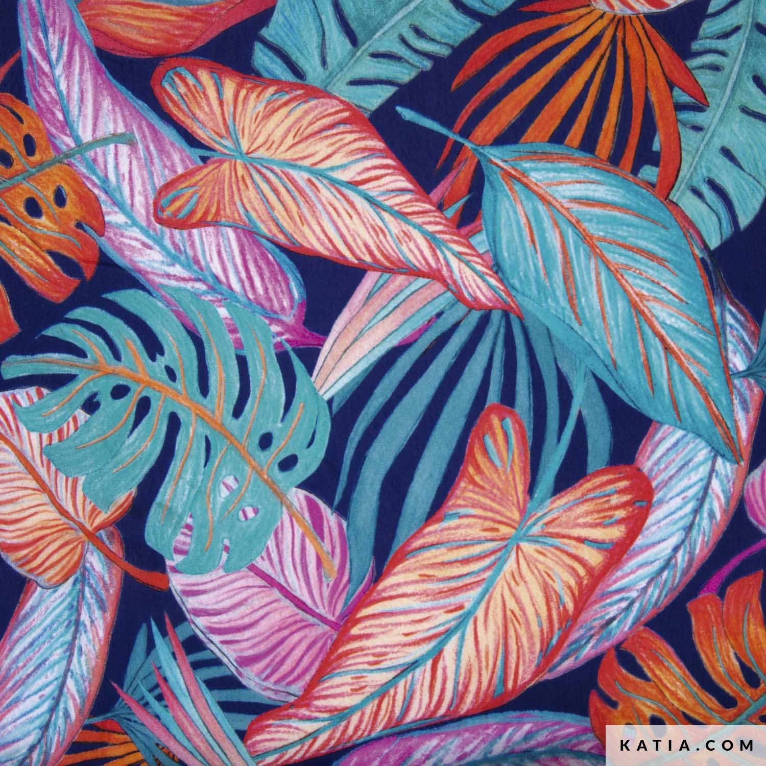 Tortoise Leaves rayon fabric - Spring / Summer | Katia.com