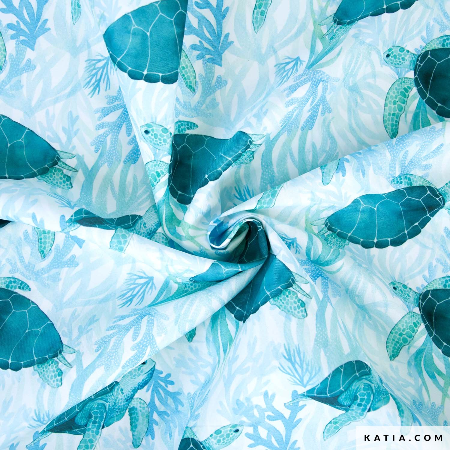 Stof voor zwemmode met maritiem patroon - Lente / Zomer | Katia.com