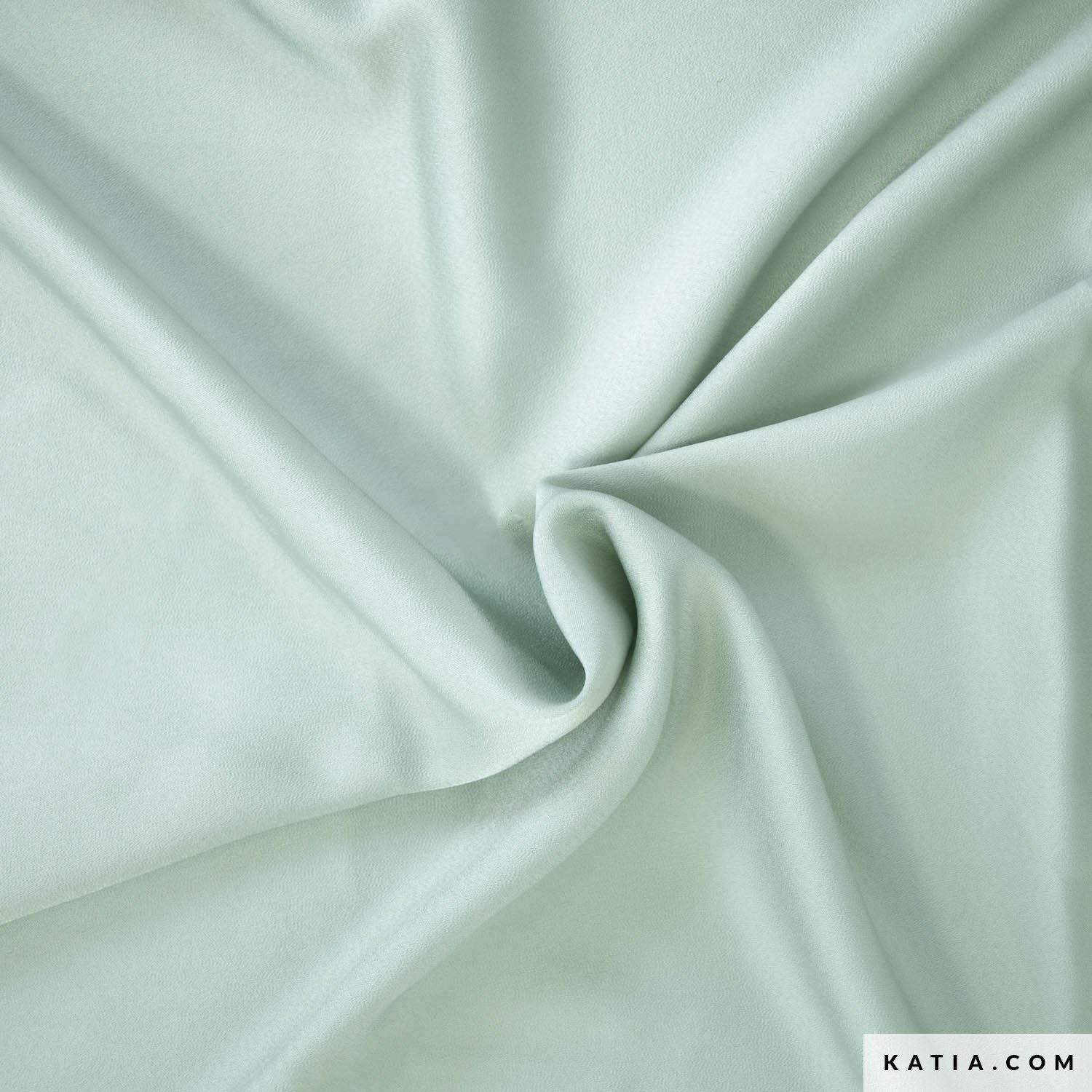 Green fluid and lightweight satin fabric - | Katia.com