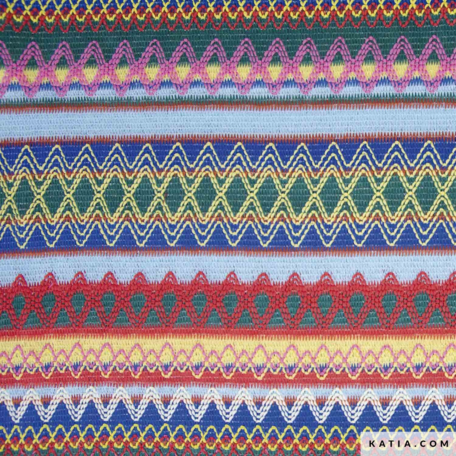 Tela elástica bordada Multicolor - Primavera / Verano | Katia.com