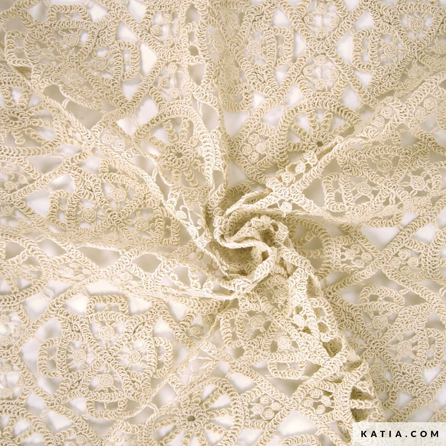 Circular design crochet lace fabric - Spring / Summer | Katia.com
