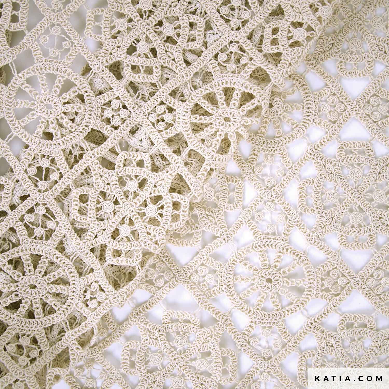 Tela de encaje Crochet con diseño circular - Primavera / Verano | Katia.com