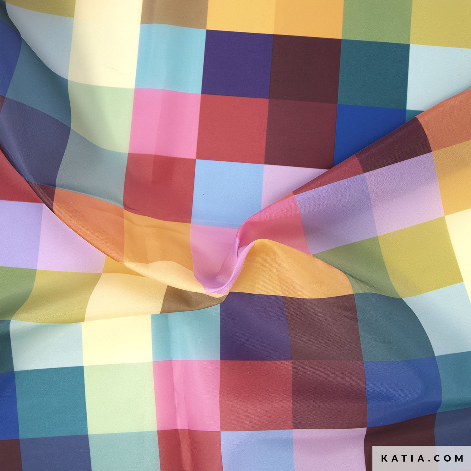 Tela Cover Fabric con cuadros Multicolor - | Katia.com