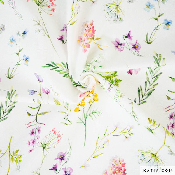 Dandelion 100% cotton Panama canvas fabric - Spring / Summer | Katia.com