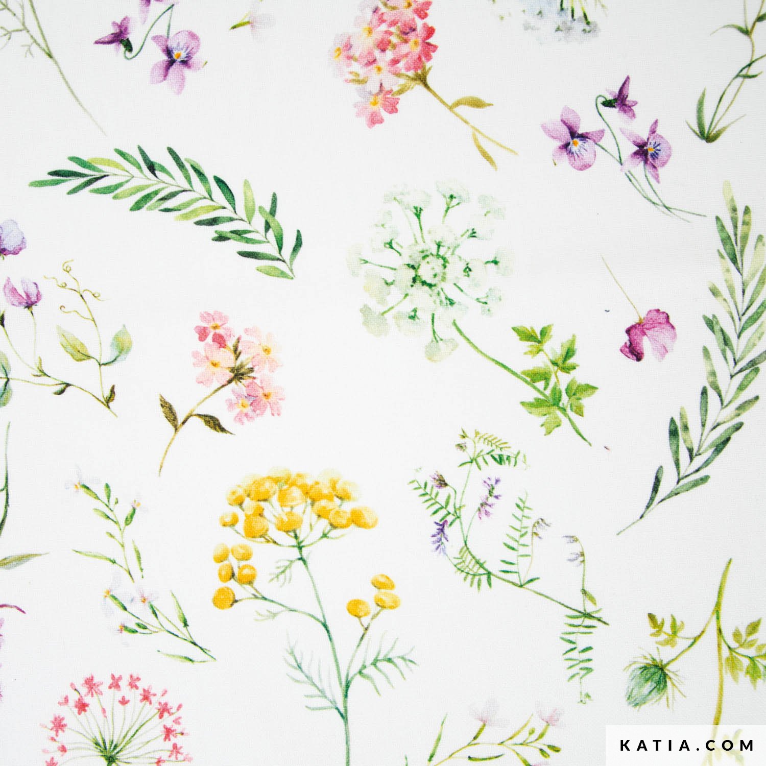 Dandelion 100% cotton Panama canvas fabric - Spring / Summer | Katia.com