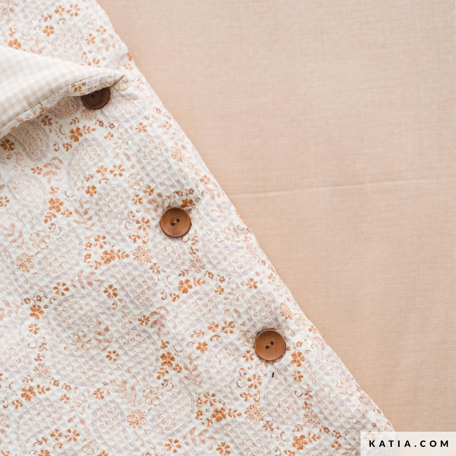 Cashmere print cotton waffle fabric - | Katia.com