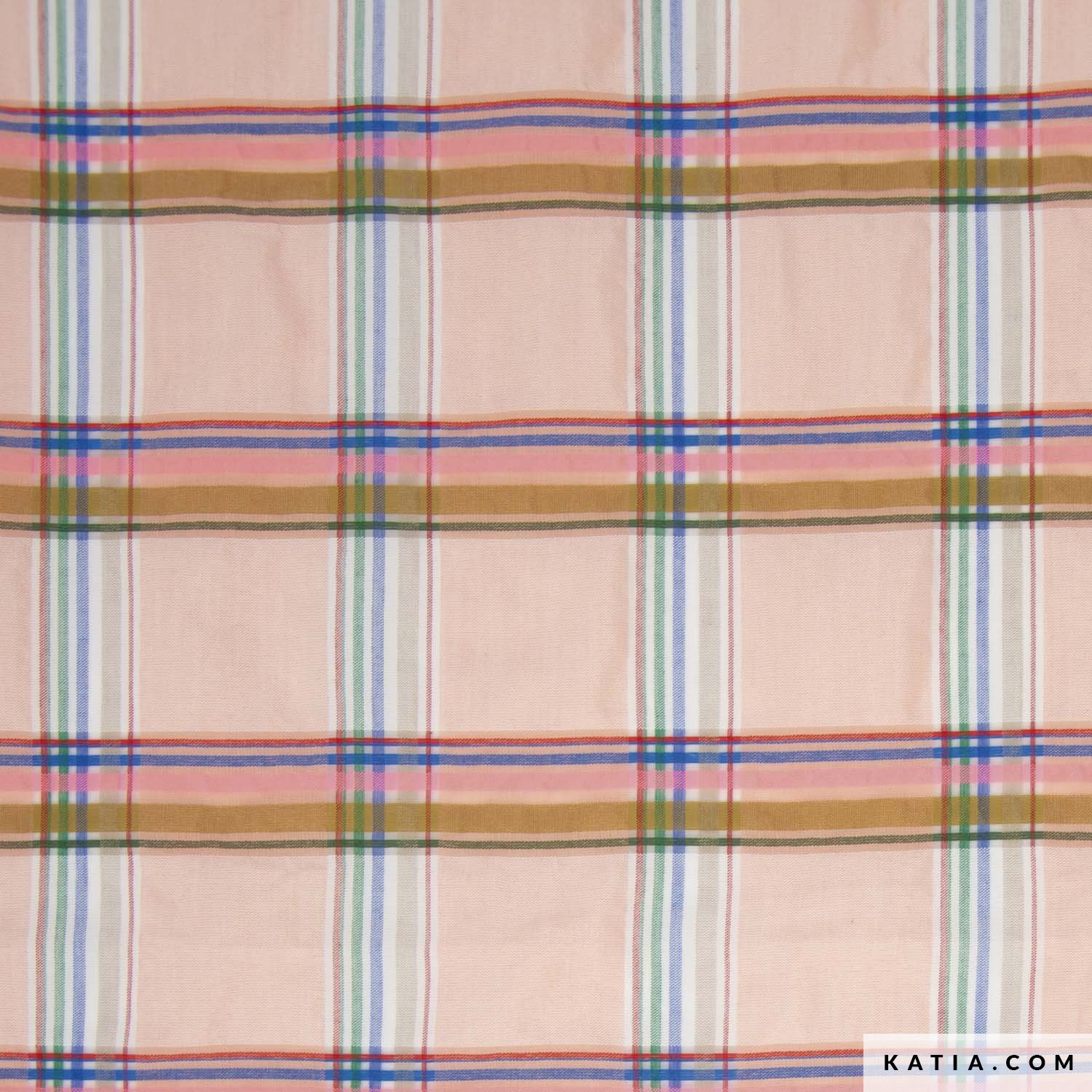 Tissu à carreaux Madras dans des tons rose fluo - Printemps / Été ...